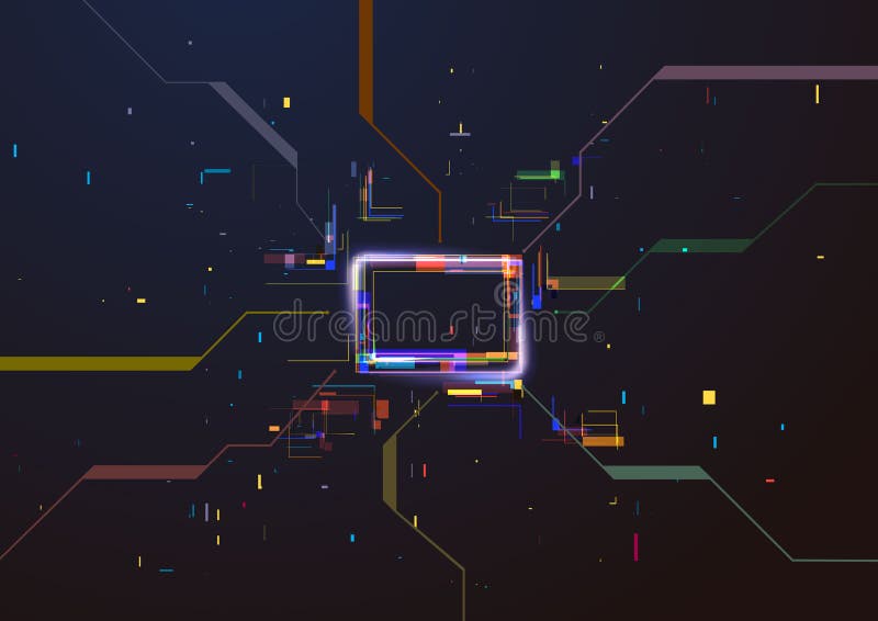 Electronic Computer Hardware Technology. Template Design Stock Vector ...