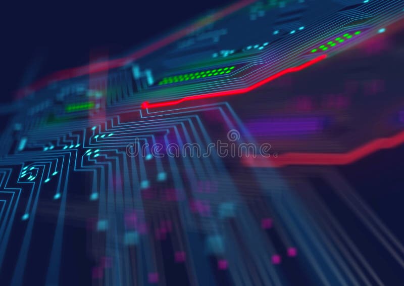 Electronic Computer Hardware Technology. Template Design Stock Photo ...