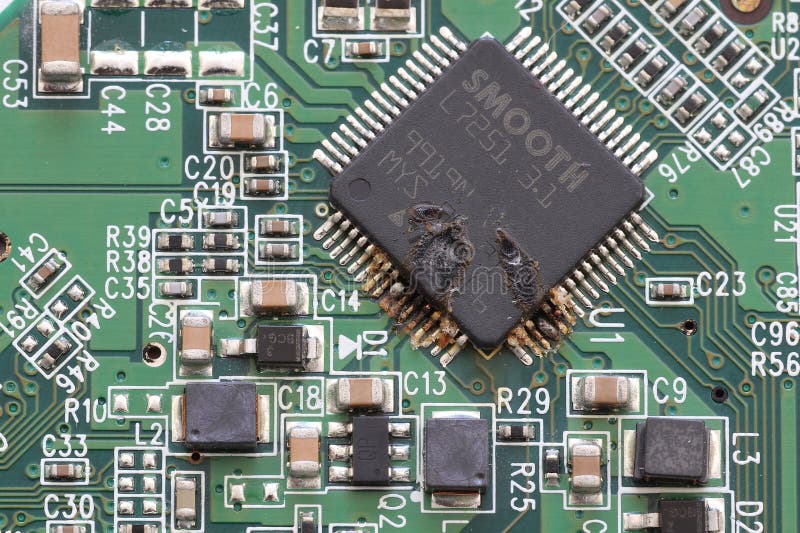 Electronic computer parts. stock illustration. Illustration of ...