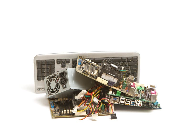 Electronic and Computer Parts Waste Stock Photo - Image of recycle ...