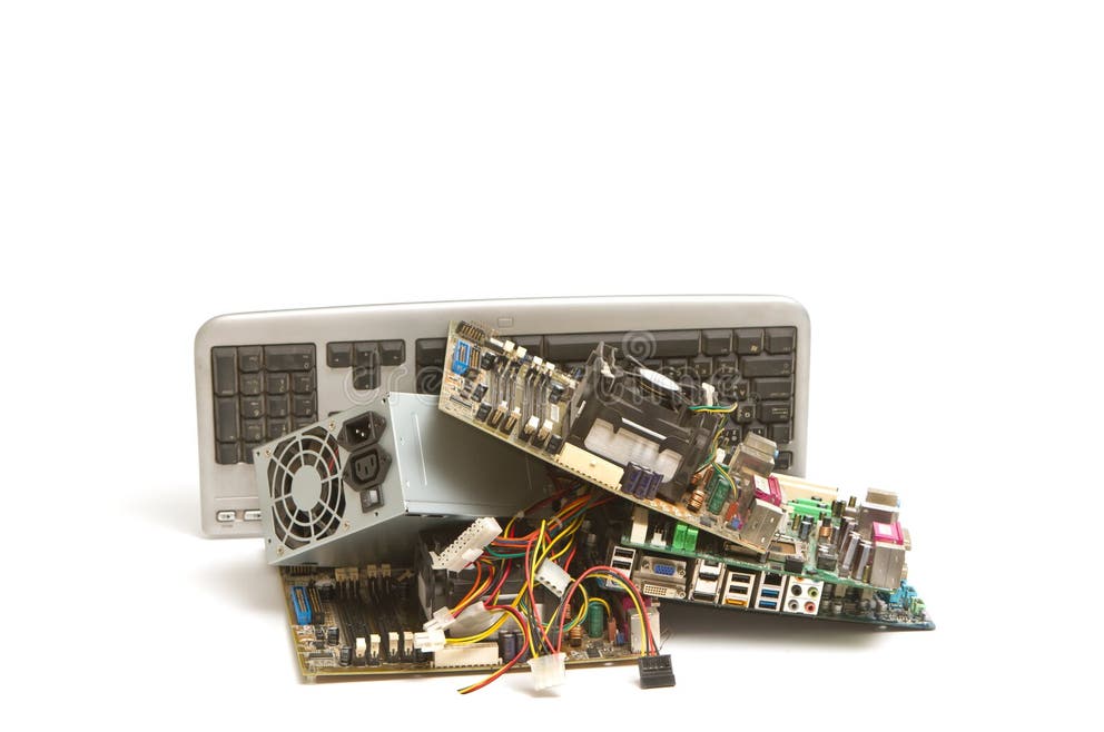 Electronic and Computer Parts Waste Stock Photo - Image of recycle ...