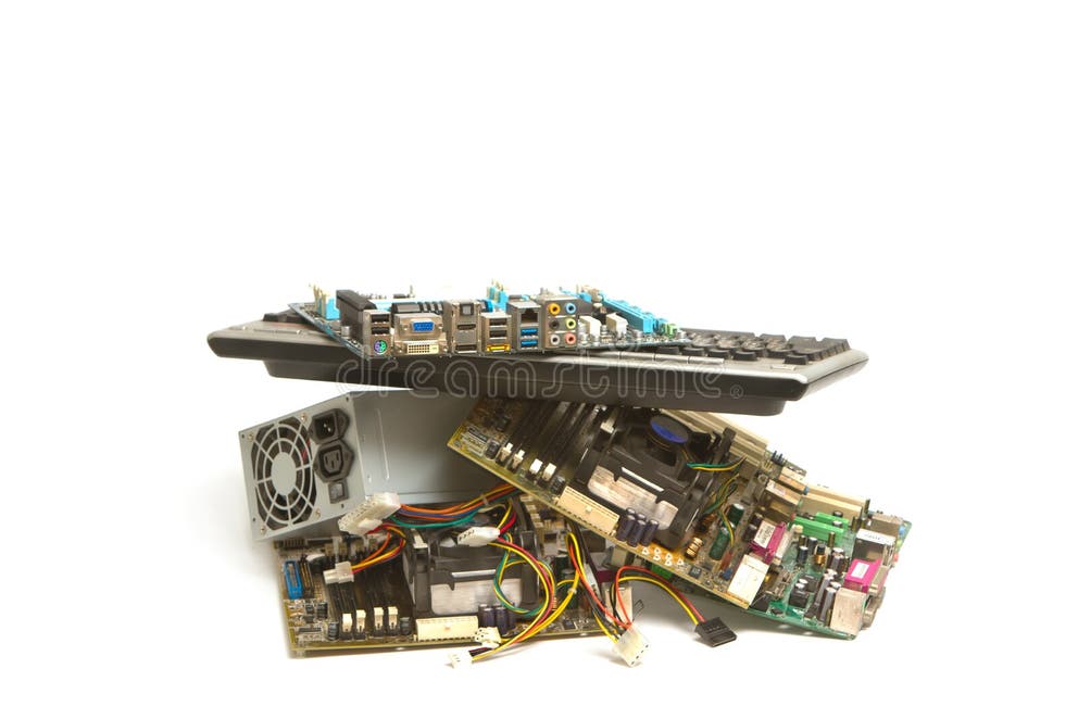 Electronic and Computer Parts Waste Stock Photo - Image of parts ...