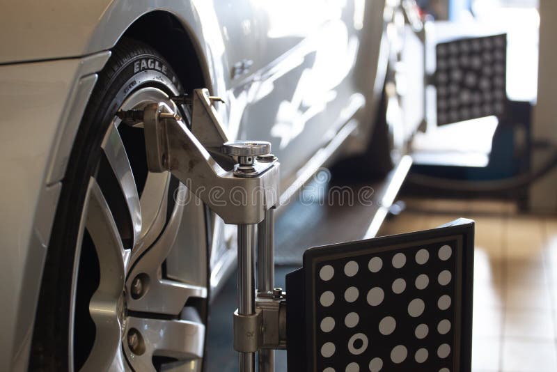 Electronic Computerized Wheel Alignment Stock Image - Image of industry ...