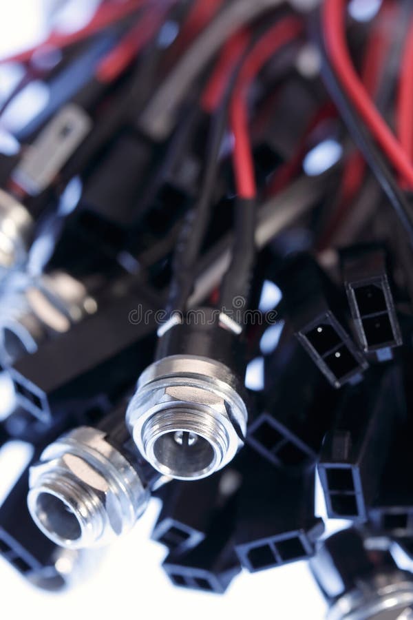 Electronic Connectors and Cable Stock Photo - Image of hazy, focus ...