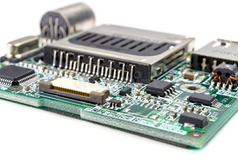 Electronic Control Module for Actuators on a White Background Stock ...