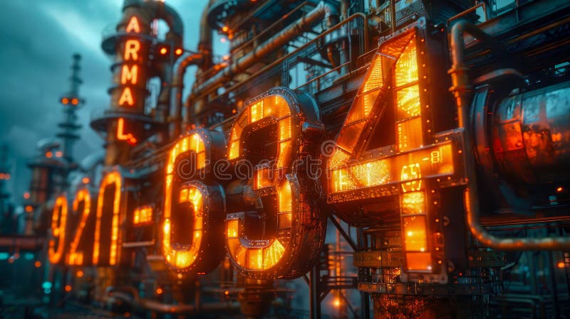 Electronic Control Panel with Binary Code. Futuristic Technology ...