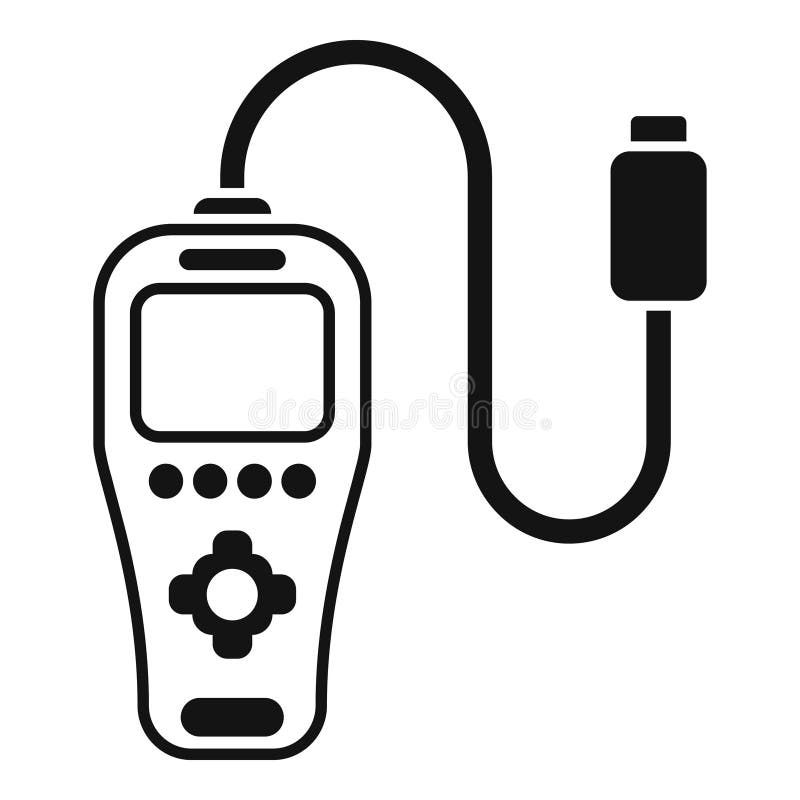 Electronic Control Panel with Buttons and Wire Connecting Icon Vector ...