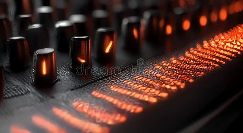 Electronic Control Panel with Glowing Indicators Stock Footage - Video ...