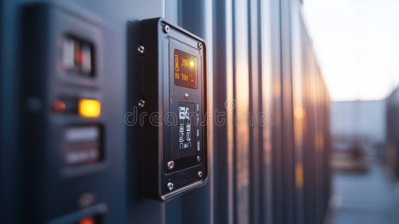 Electronic Control Panel Managing Power Supply on Industrial Site at ...