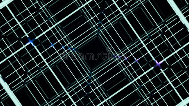 Electronic 3d Grid with Square Lines. Design. 3D Grid with Square ...