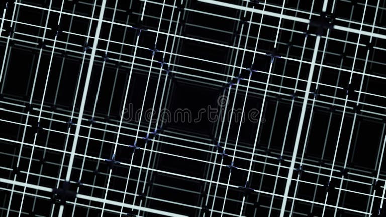 Electronic 3d Grid with Square Lines. Design. 3D Grid with Square ...