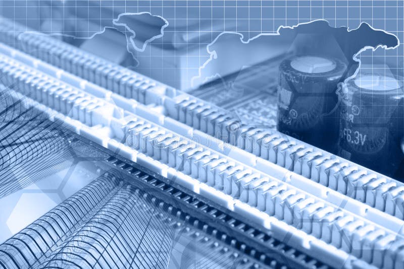 Electronic Device, Buildings and Map Stock Image - Image of mathematics ...