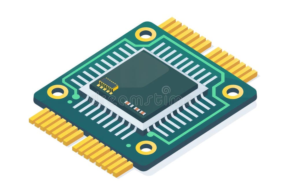 An Electronic Device with a Chip on Top. Suitable for Technology ...