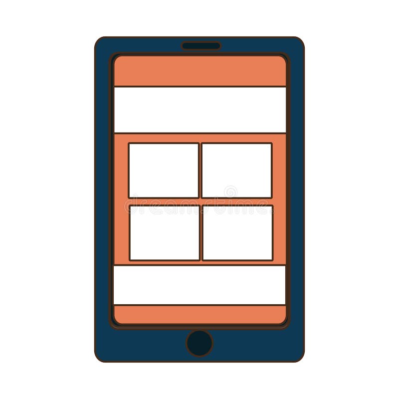 Electronic Device with Colorful Stripes and Squares, Graph Stock ...