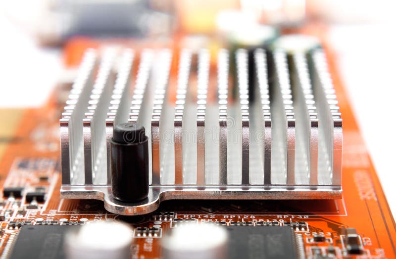 Electronic Device with Radiator Cooling Stock Photo - Image of ribbed ...