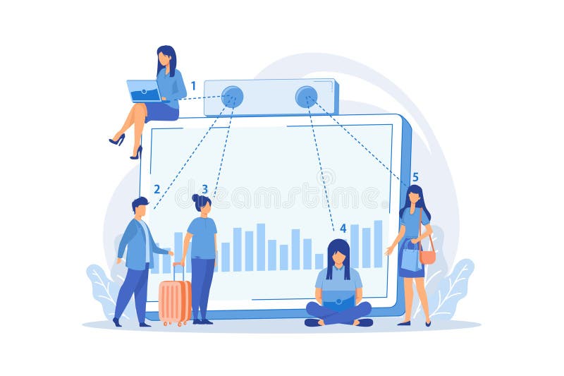 Electronic Device for Measuring Number Passageway People. Stock Vector ...