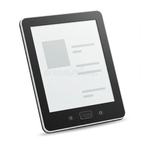 Electronic Device Resembles an E-reader with a Rectangular Shape and a ...