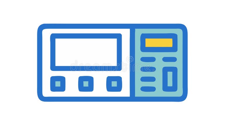 Electronic Device with Screen and Keypad Icon, Vector Design Generative ...