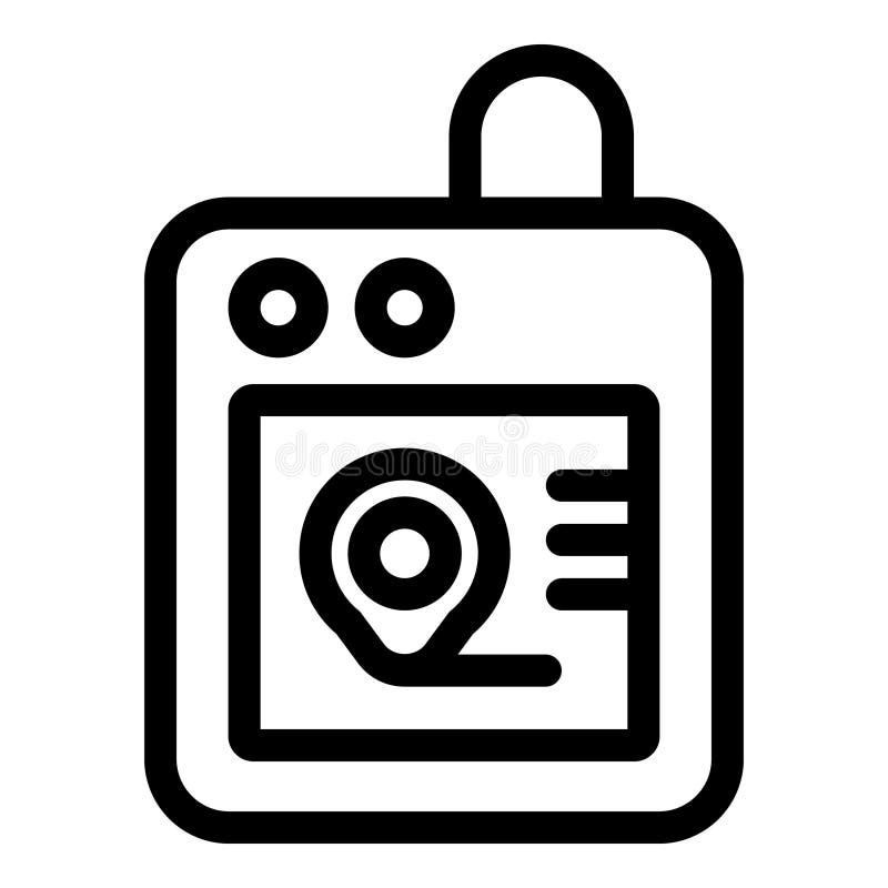 Gps Tracker Showing Location with Pin on Screen Stock Vector ...