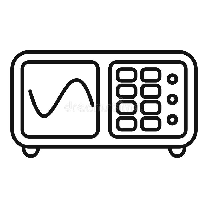 Electronic Device Showing Sinusoidal Waveform on Screen Stock Vector ...