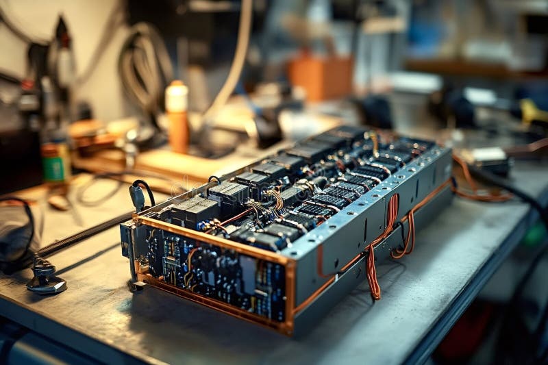 Electronic Device Undergoing Maintenance and Repair in Workshop Stock ...