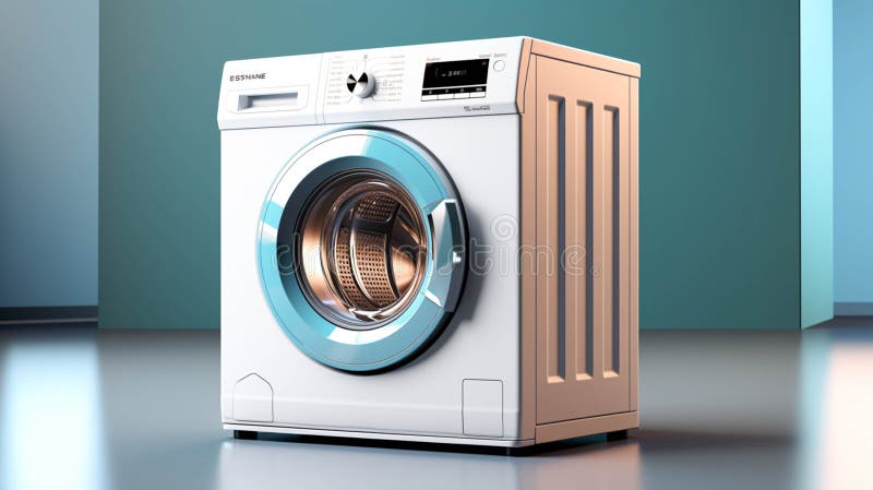 Electronic Device Washing Machine on White Background Stock ...