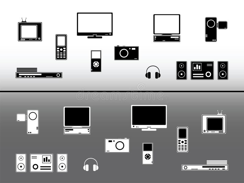 Electronic devices. stock vector. Illustration of digital - 10505220