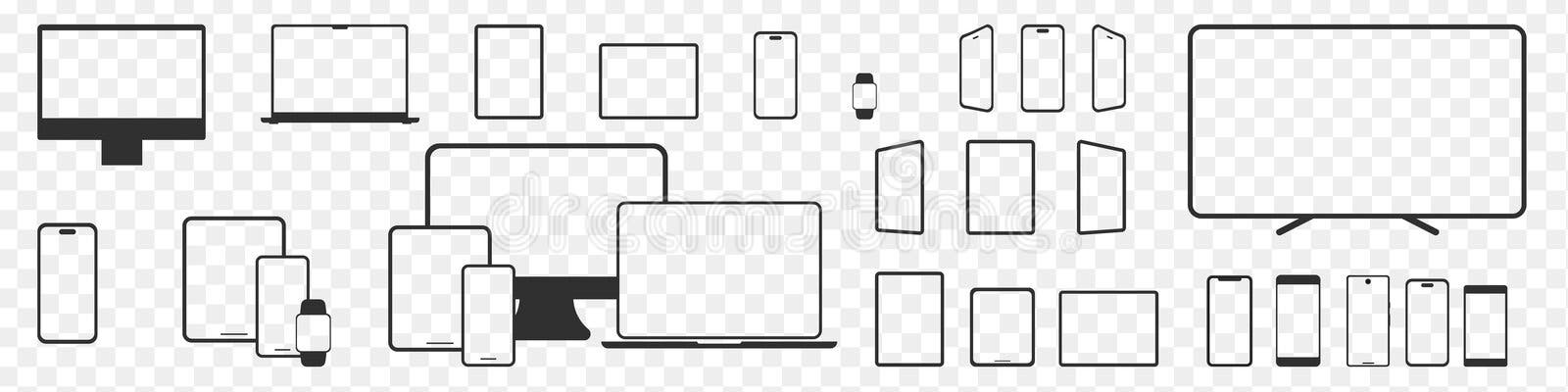 Electronic Devices Transparent Background Stock Illustrations – 1,039 ...
