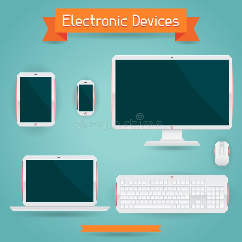 Electronic Devices - Computer, Laptop, Tablet and Stock Vector ...