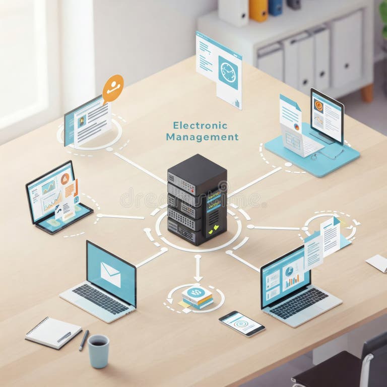 Electronic Devices Connecting To a Central Server for Electronic ...