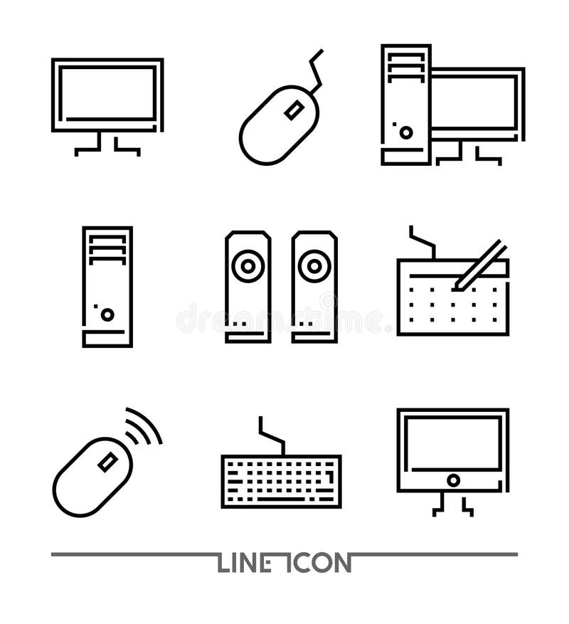 Set of Mobile Accessories Icons on Blue Background Stock Illustration ...