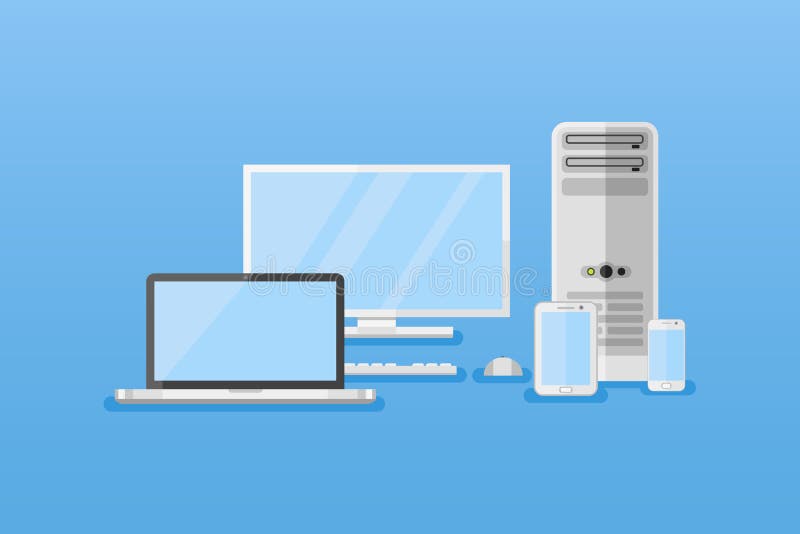 Electronic Devices Horizontal Banners. Computer, Tablet Pc, Laptop ...