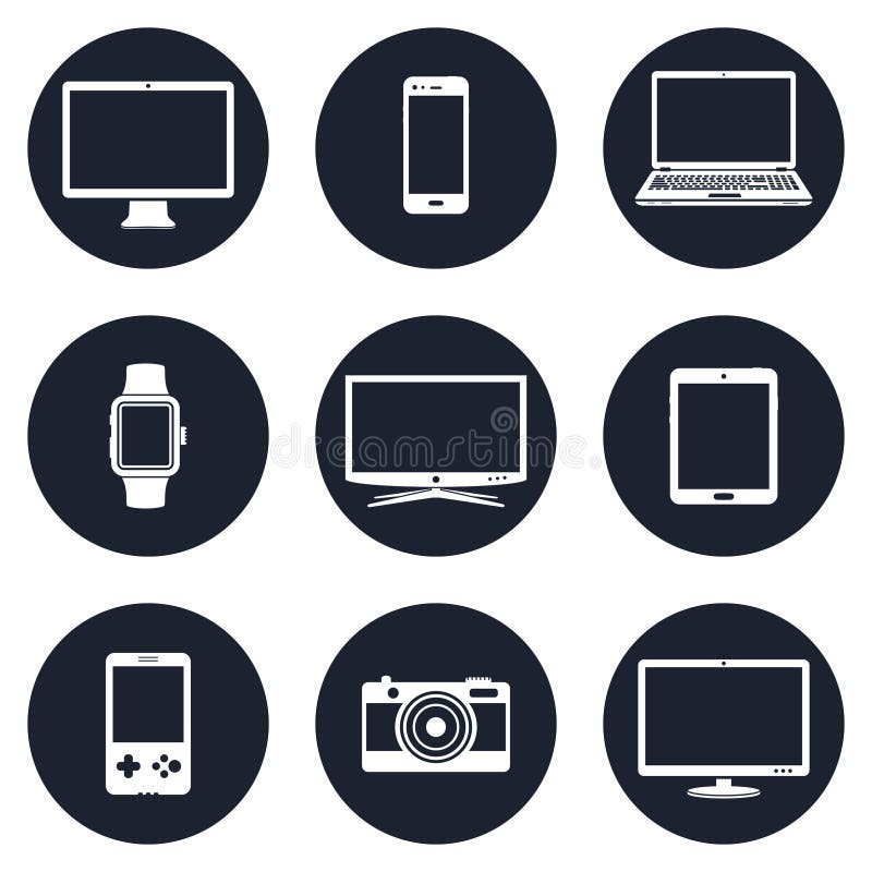 Electronic Devices Icons Stock Illustrations – 9,083 Electronic Devices ...