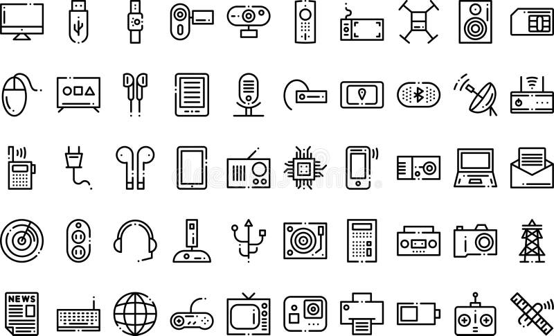 Electronic Devices Icons High-Quality Vector Icons Collection with ...