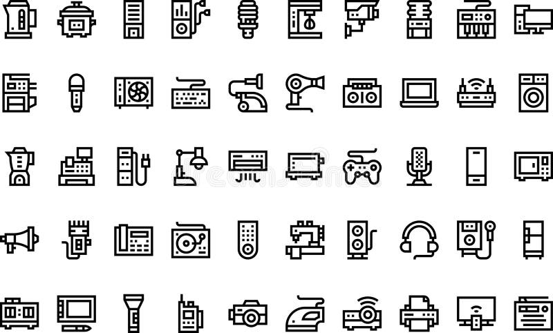 Electronic Devices Icons High-Quality Vector Icons Collection with ...