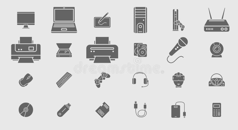 Computer-equipment-01-icons-mix-02 Stock Vector - Illustration of ...