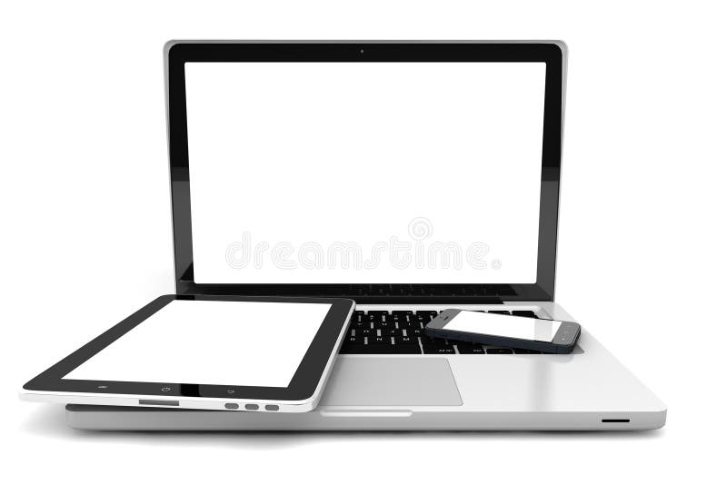 Electronic devices stock illustration. Illustration of internet - 33265873