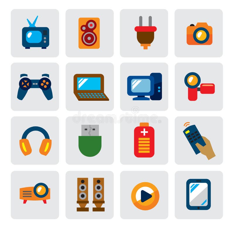 Electronic devices stock vector. Illustration of graphic - 49833633