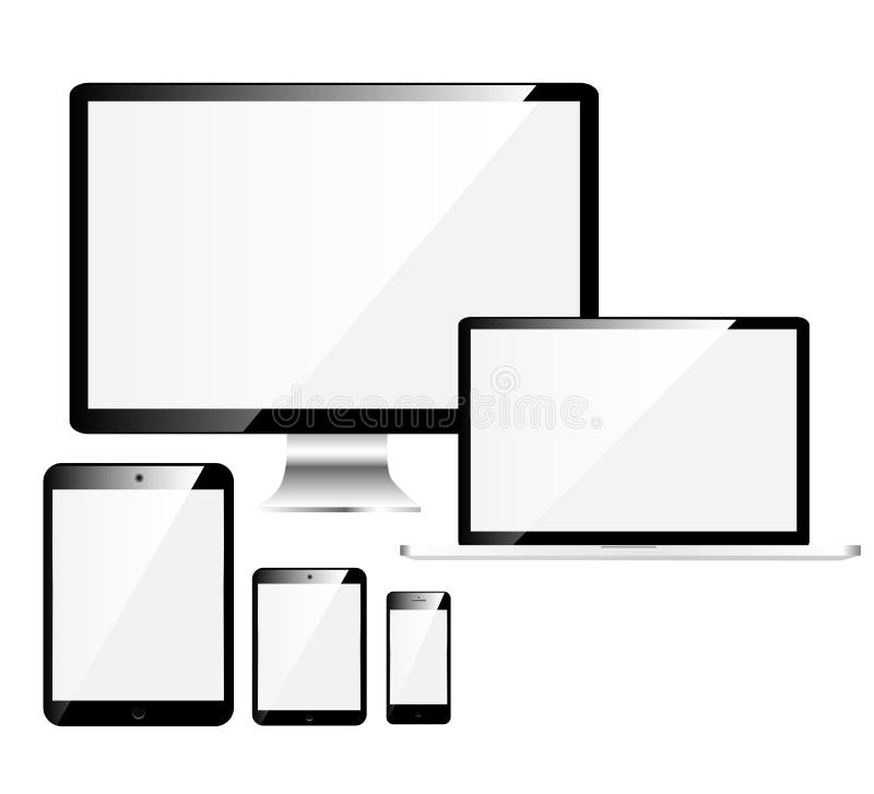 Electronic Device Icons, Flat Design Stock Vector - Illustration of ...