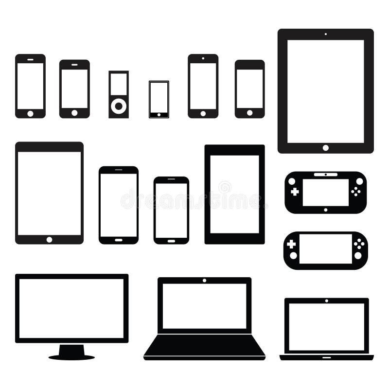 Mobile devices symbol stock vector. Illustration of cellphone - 33156217