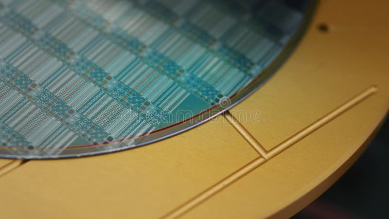 Electronic Machine. Silicon Wafer at Advanced Semiconductor Foundry ...
