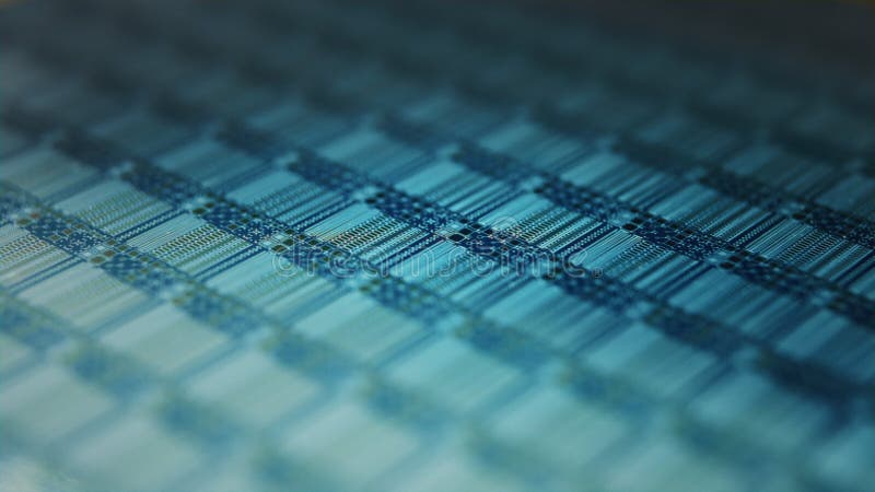 Electronic Machine. Silicon Wafer at Advanced Semiconductor Foundry ...