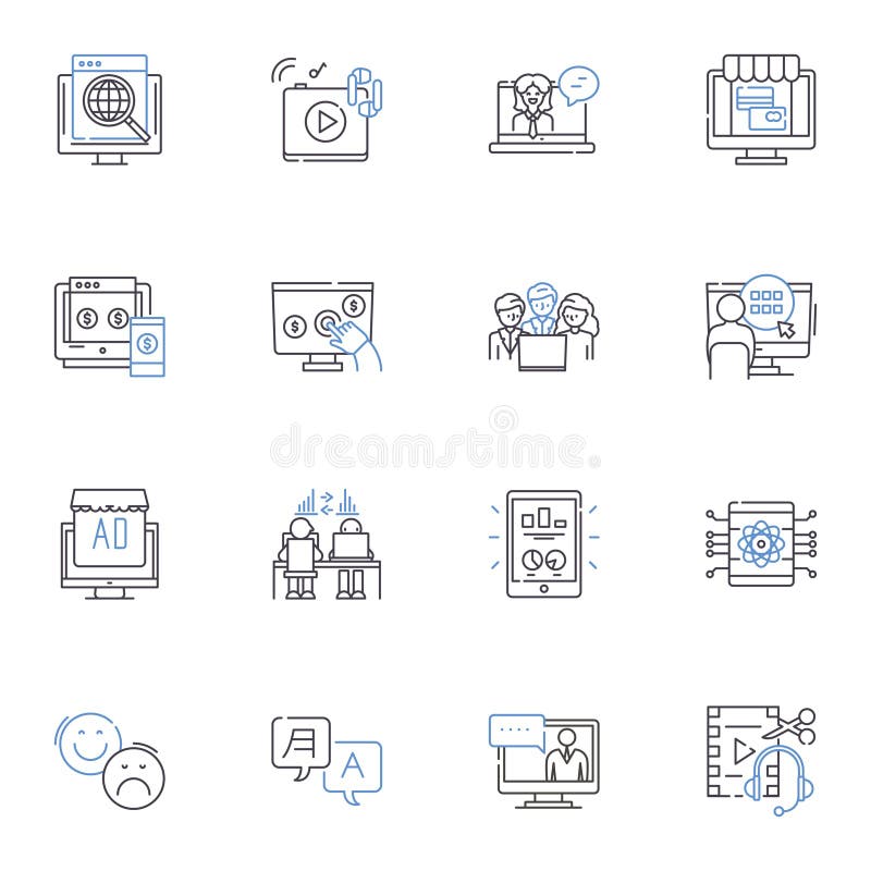 Electronic Dialogue Line Icons Collection. Communication, Connectivity ... Electronic Dialogue Line Icons Collection. Communication, Connectivity ...