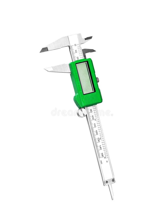 Electronic Digital Caliper Isolated Stock Image - Image of electrical ...