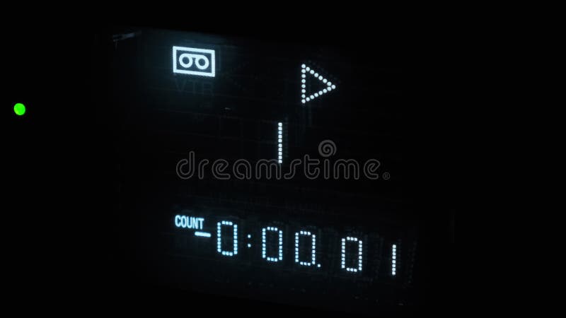 Electronic Digital Counter on the VCR Counting the Time, Retro Led ...