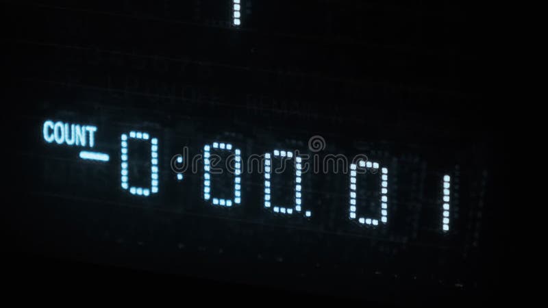 Electronic Digital Counter on the VCR Counting the Time, Retro Led ...