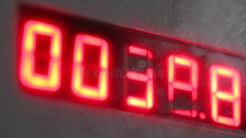 Electronic Digital Dial Meter Counter. Red Numbers on the Counter Stock ...