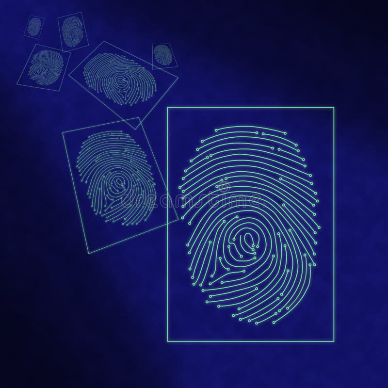 Electronic Digital Fingerprint Processing Stock Photo - Image of ... Electronic Digital Fingerprint Processing Stock Photo - Image of ...