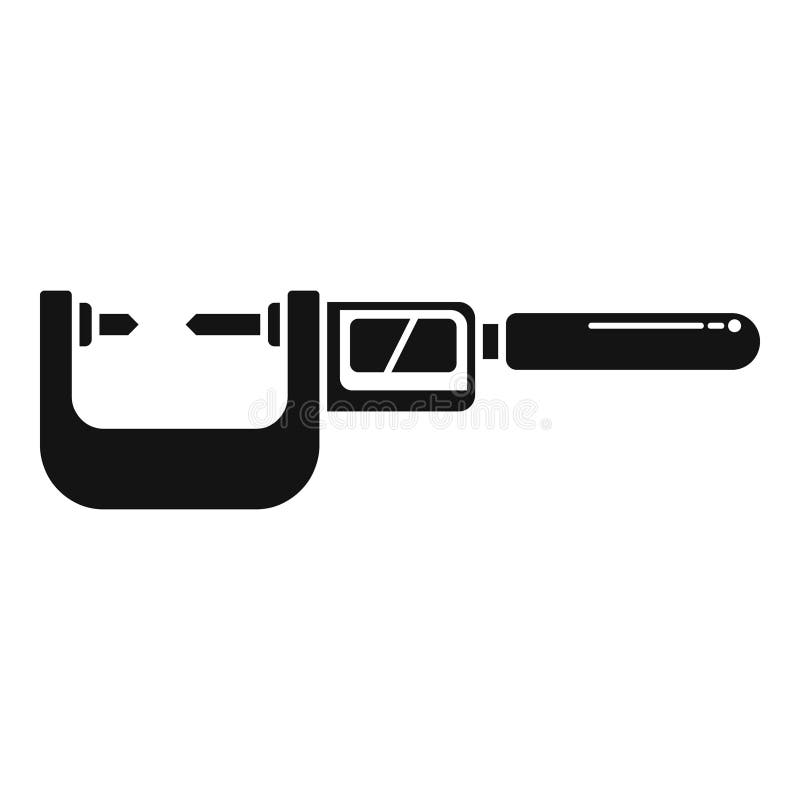 Electronic Digital Micrometer Icon Simple Vector. Metal Exact Stock ...