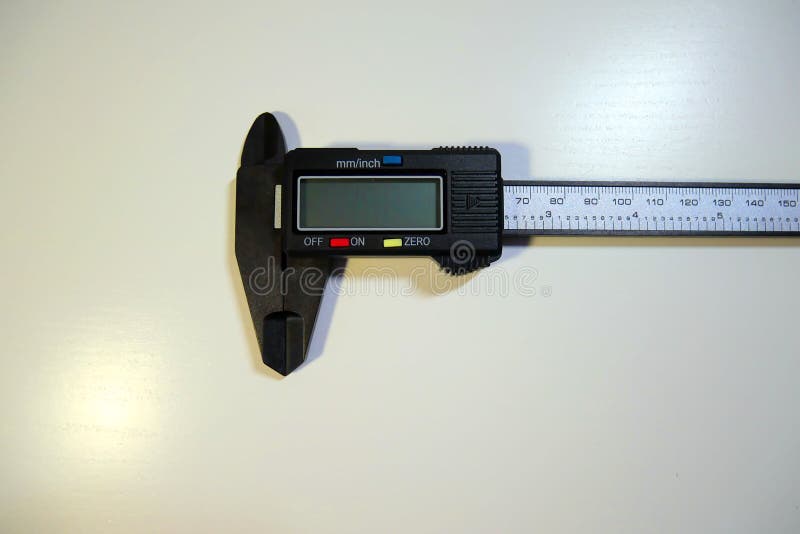 Electronic Digital Vernier Caliper Details and Close-up. the Appearance ...